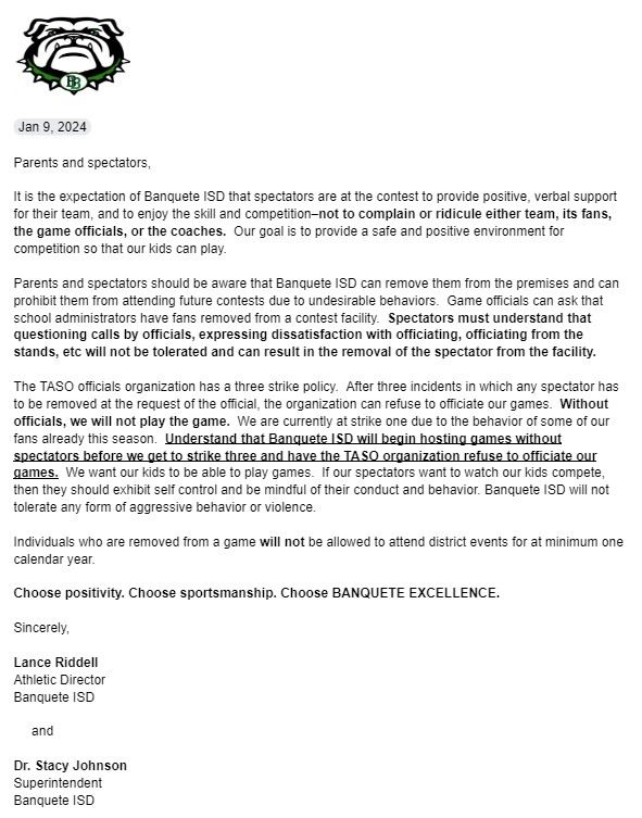 Athletics / Spectator Expectations