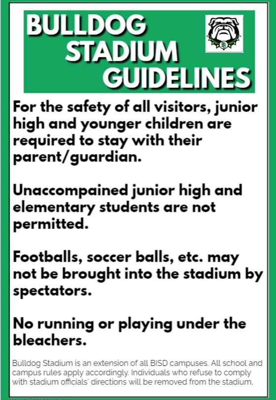 Athletics / Bulldog Stadium Guidelines